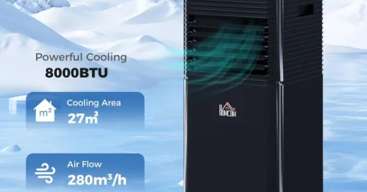 HOMCOM 8000 BTU 4-in-1 Portable Air Conditioner Review: cheap-ish unit ...